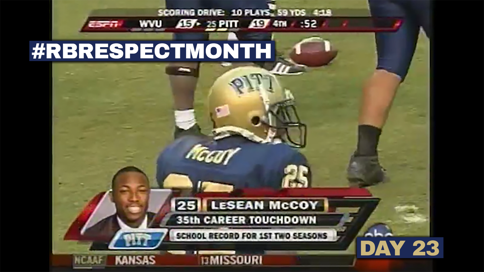 LeSean McCoy runs through West Virginia's Defense in 2008